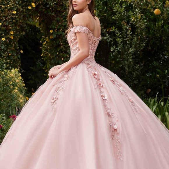 Cinderella | Dresses | New Rose Gold Color Wedding Off The Shoulder ...